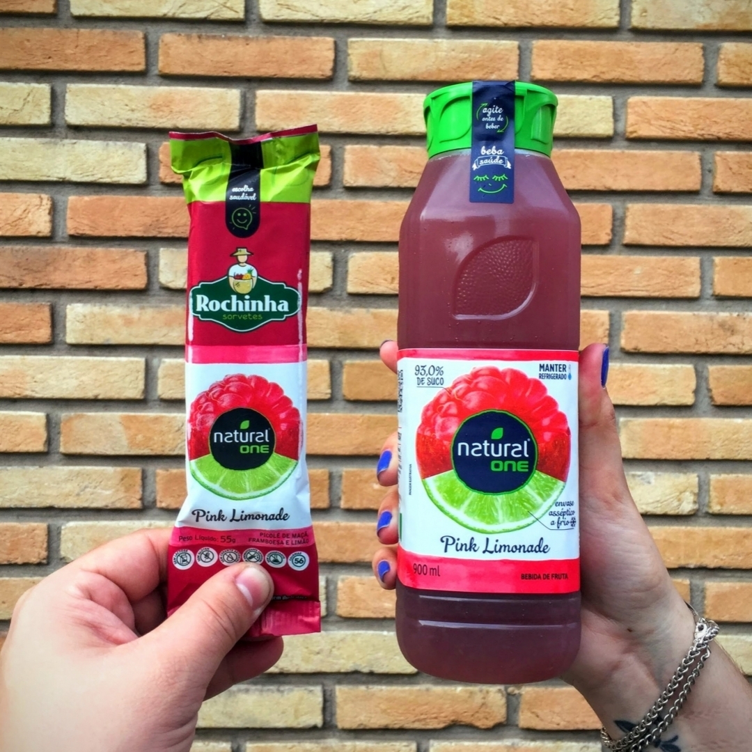 Natural One Pink Lemonade Suco e Picolé – @ExperimentaIsso