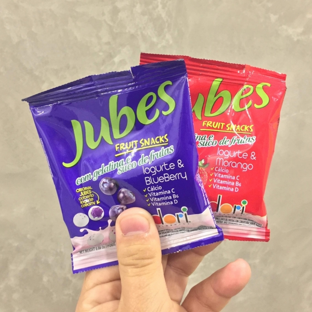 🇧🇷Jubes com Iogurte! BlueBerry e Morango – @ExperimentaIsso
