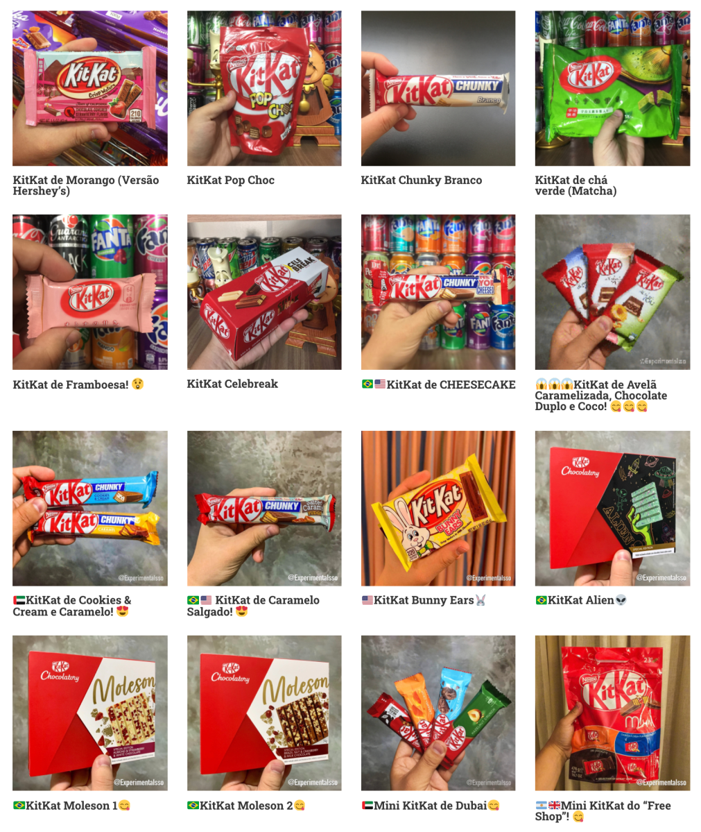 🇧🇷Lista de Sabores de KitKat – @ExperimentaIsso