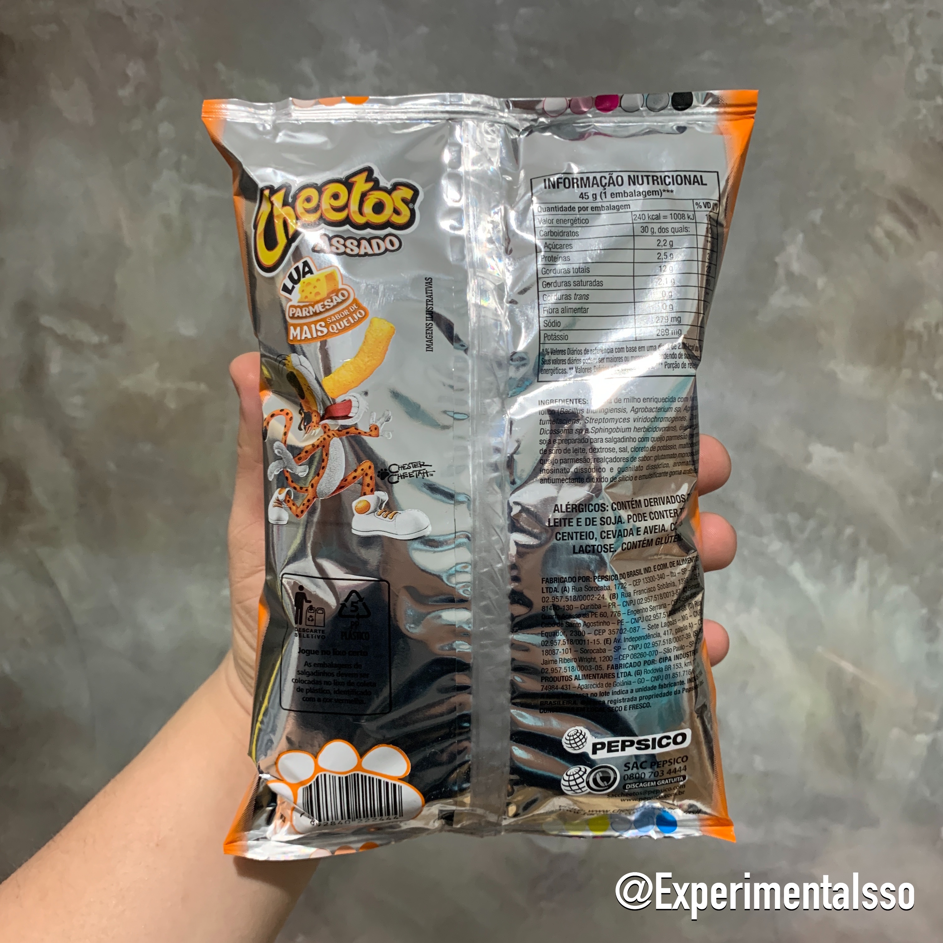🇧🇷Cheetos Lua – Sabor Parmesão – @ExperimentaIsso