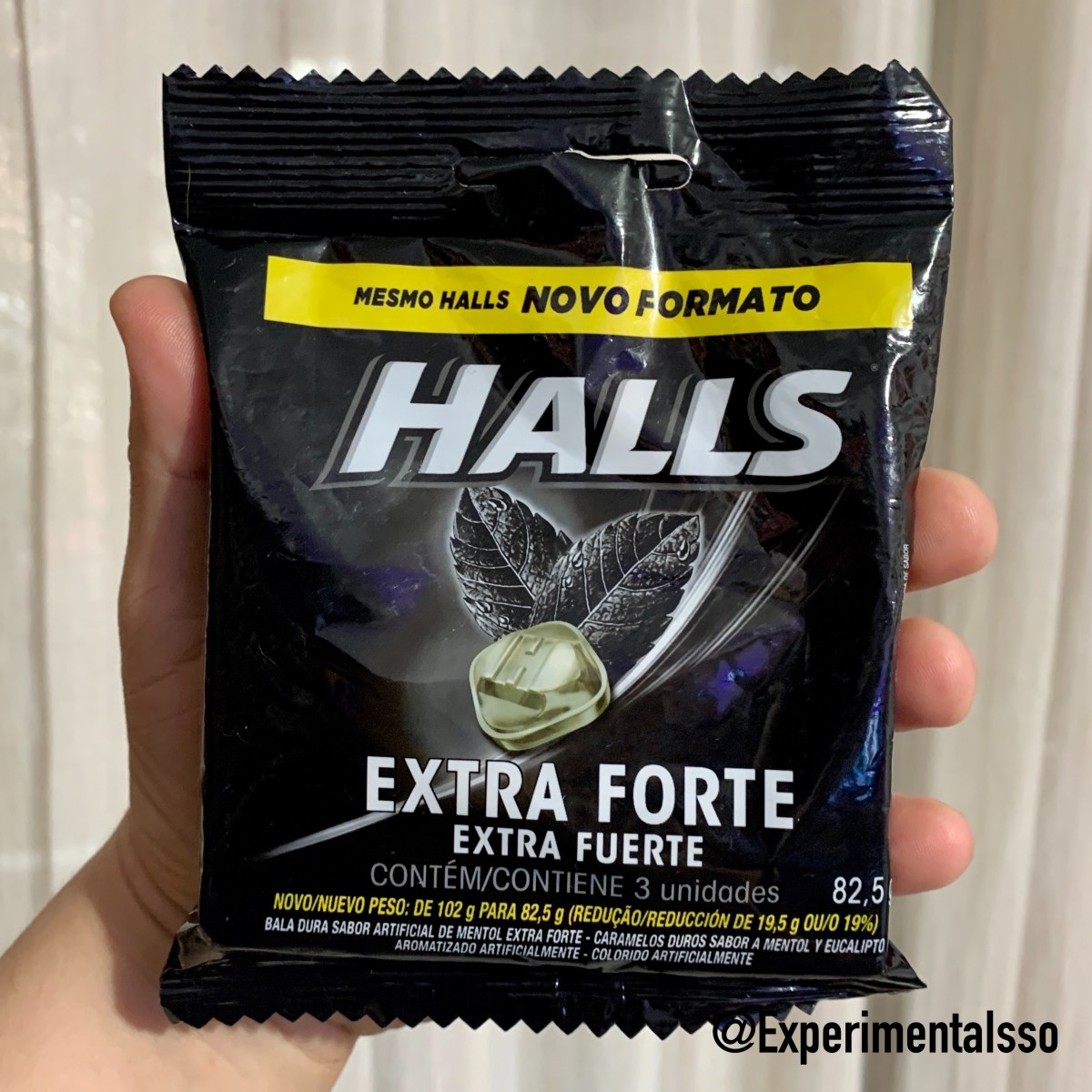 🇧🇷Halls Extra Forte (Halls Preto) – @ExperimentaIsso