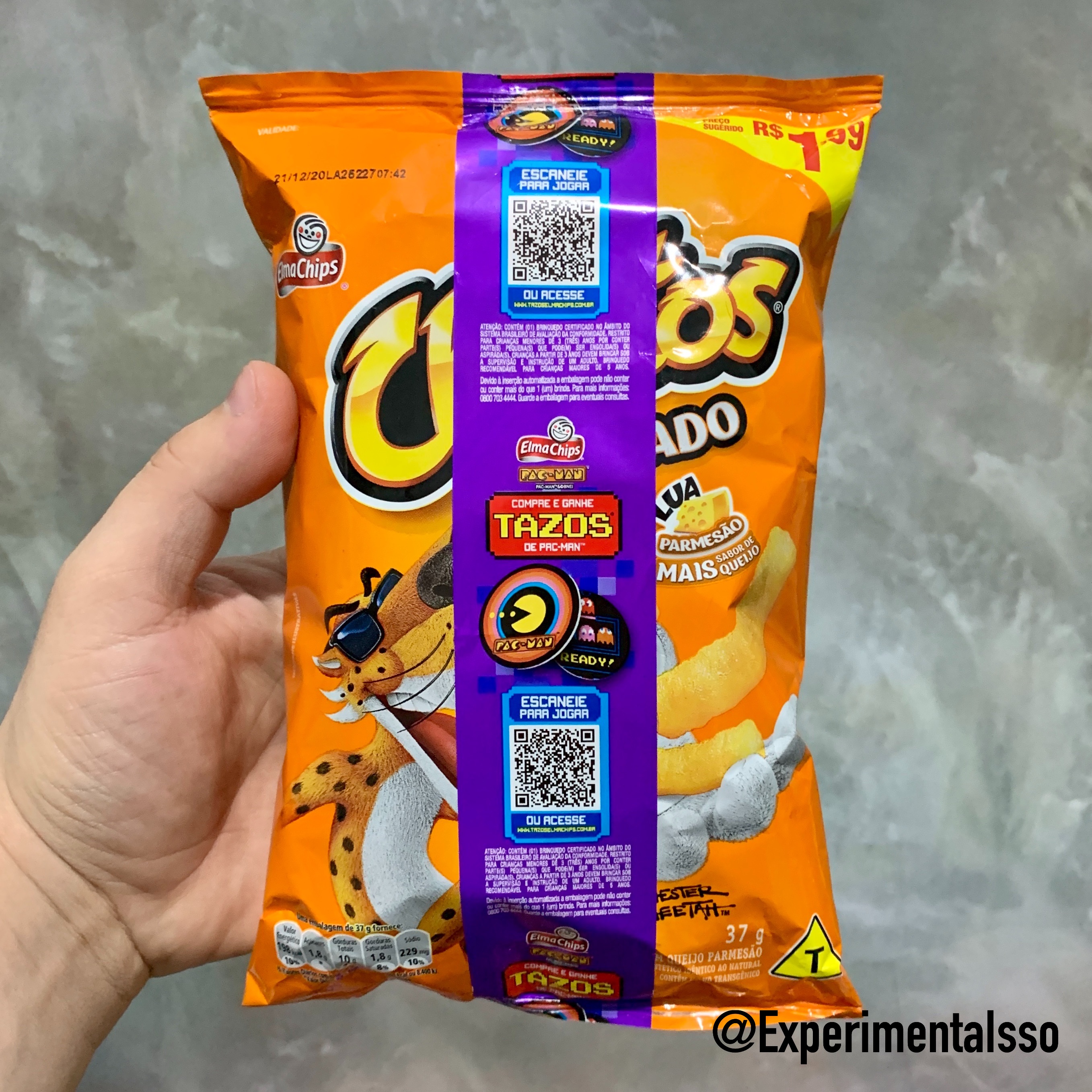 🇧🇷Cheetos Lua – Sabor Parmesão – @ExperimentaIsso