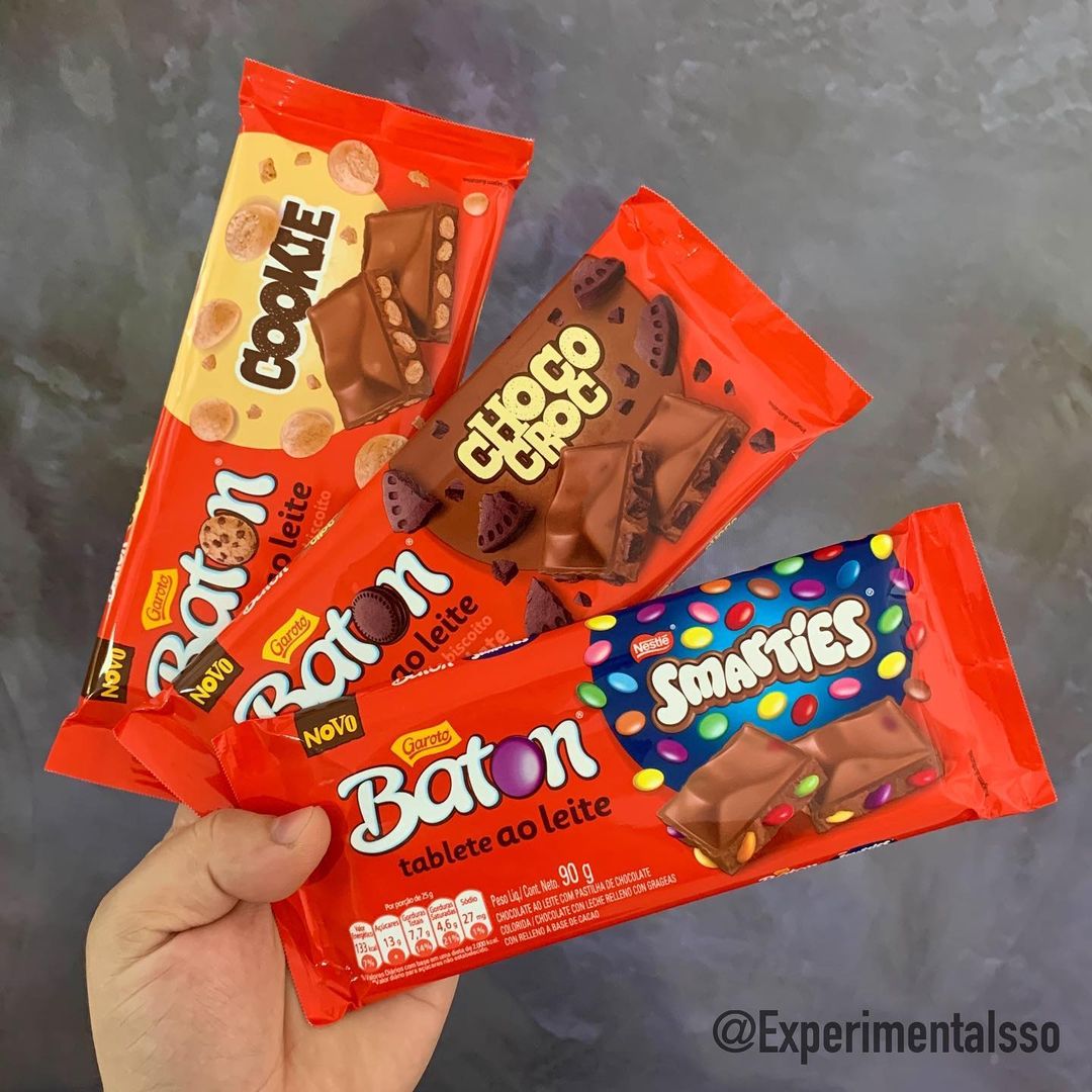 🇧🇷Novas “barras” de Baton! – Cookie, Choco Croc e Smarties 😍 ️ (Brasil ...