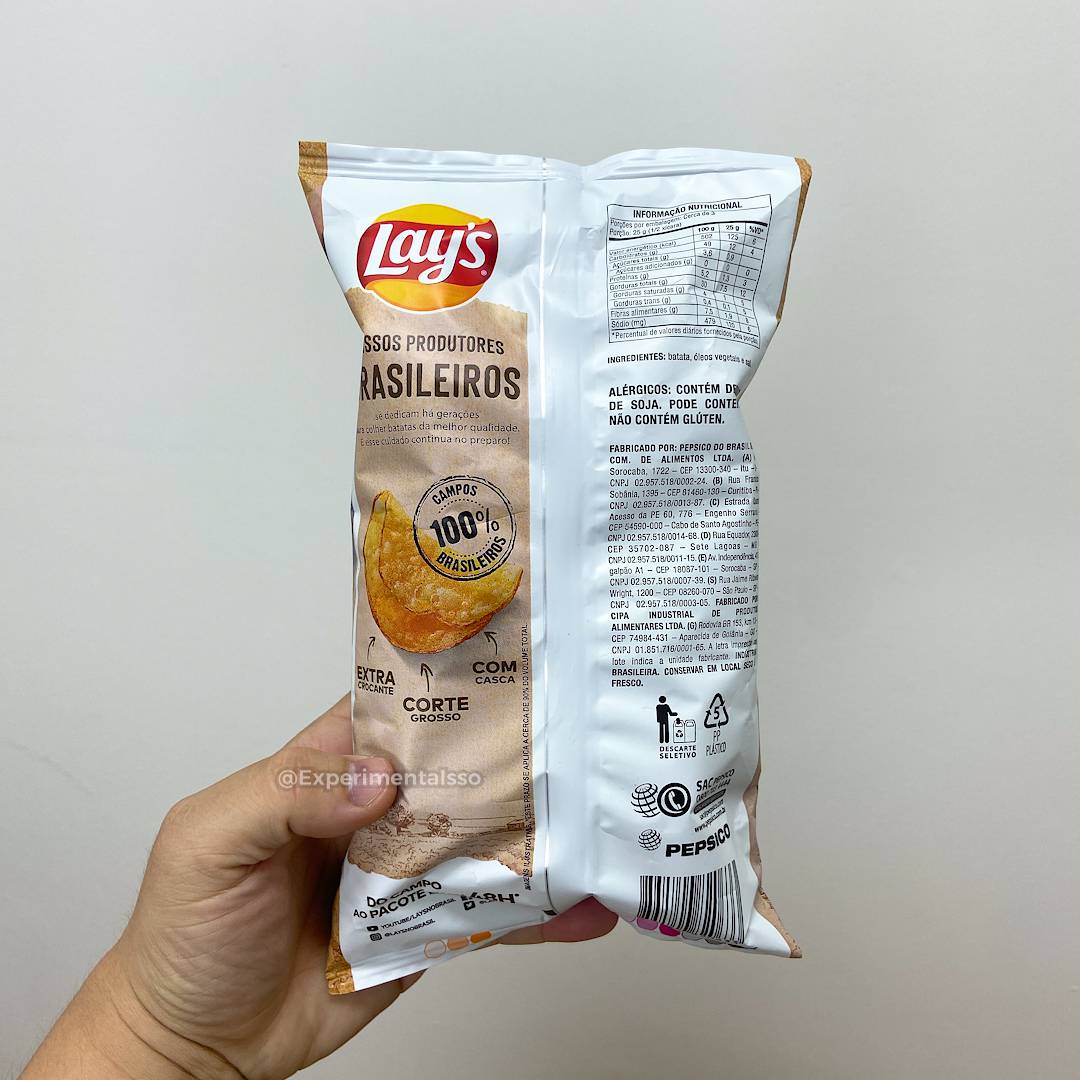 Lay’s Rusticas – Sabor Sal Marinho – @ExperimentaIsso