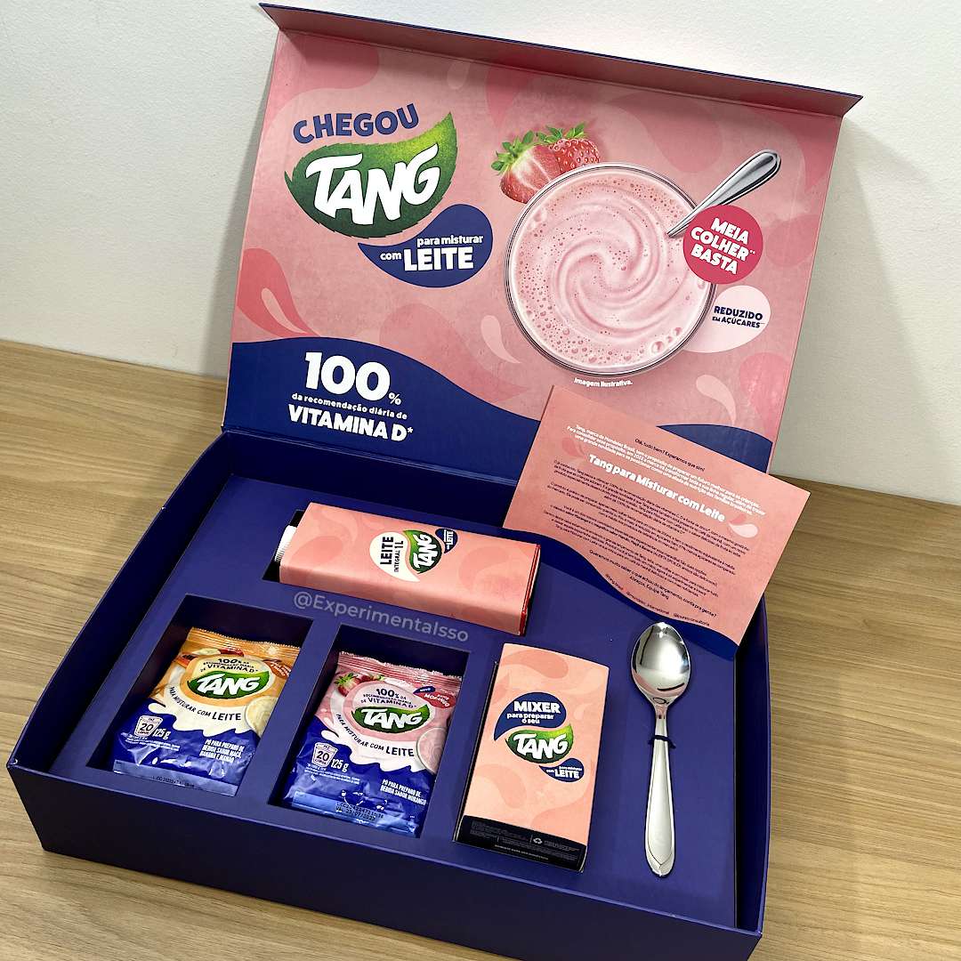 Tang para misturar com Leite – @ExperimentaIsso