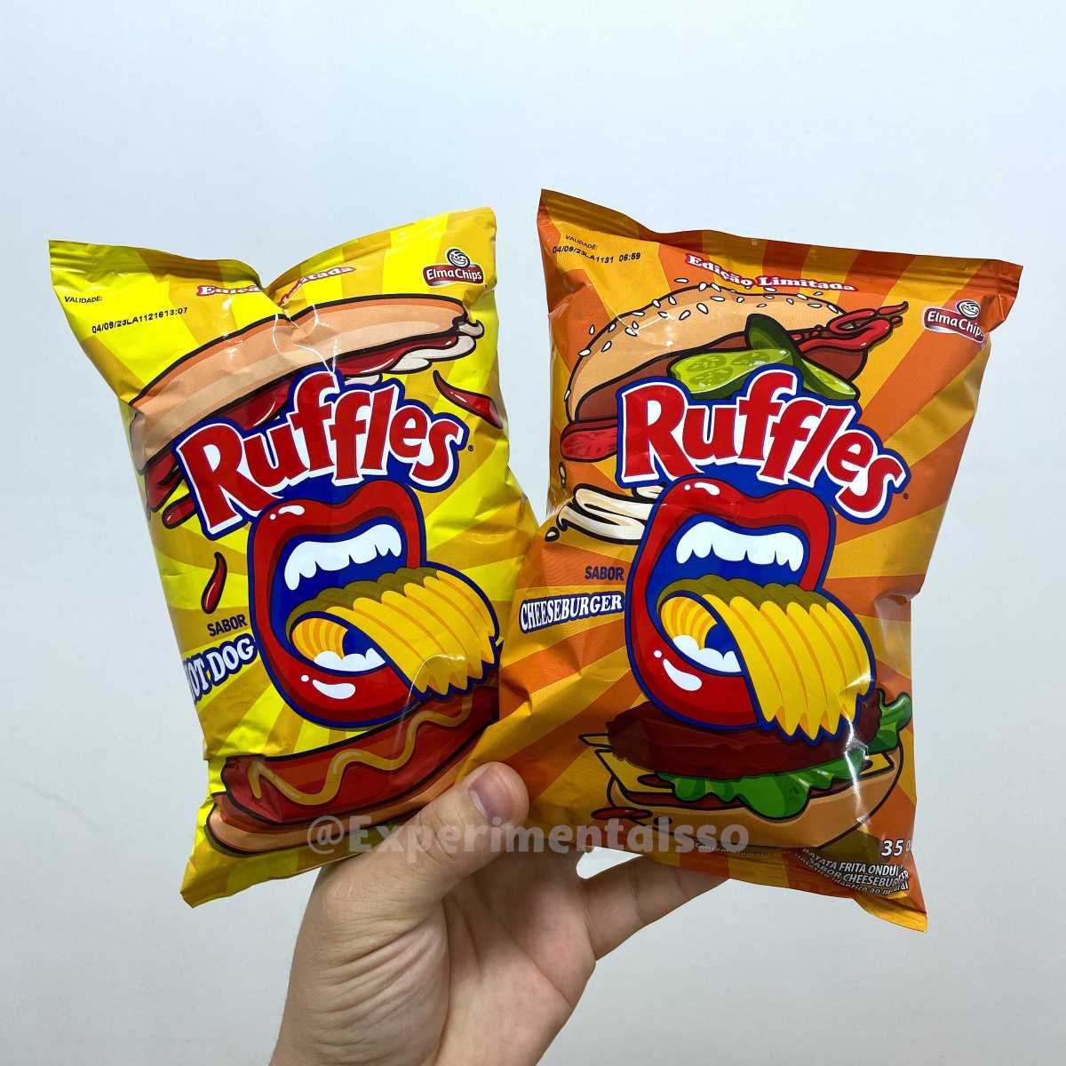 Nova Edição Limitada de Ruffles – Cheeseburger e Hot Dog – @ExperimentaIsso