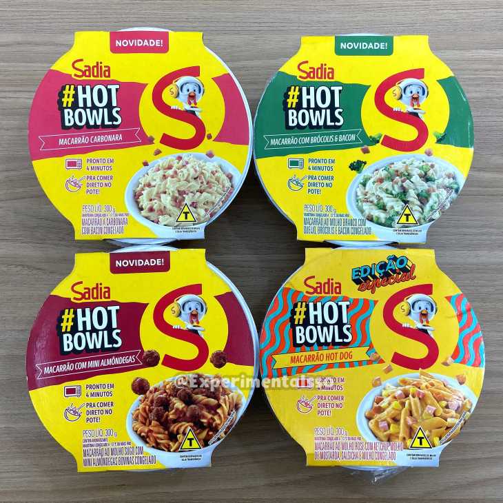 Novos Hot Bowls da Sadia (Carbonara, Mini Almôndegas, Brócolis com ...