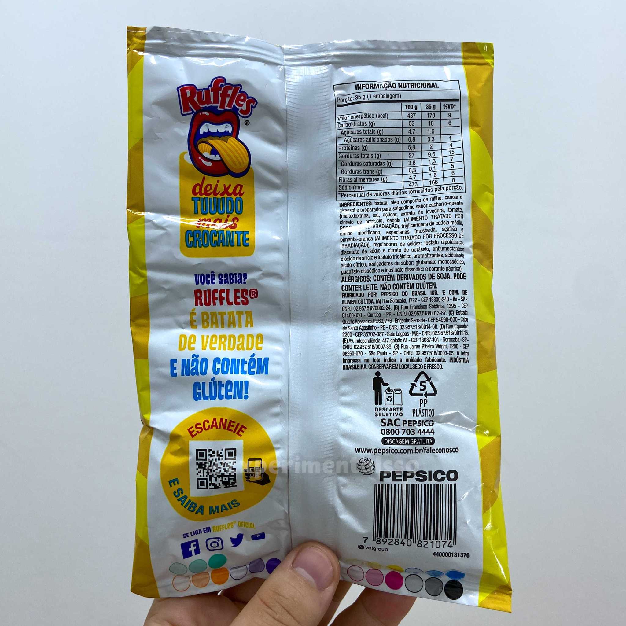 Nova Edição Limitada de Ruffles – Cheeseburger e Hot Dog – @ExperimentaIsso