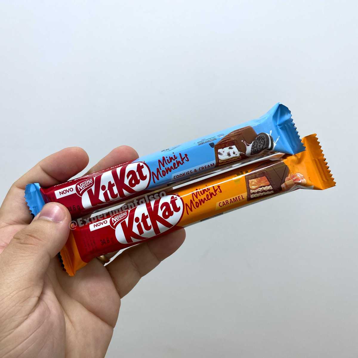Novo KitKat Mini Moments – Caramel e Cookies & Cream – @ExperimentaIsso