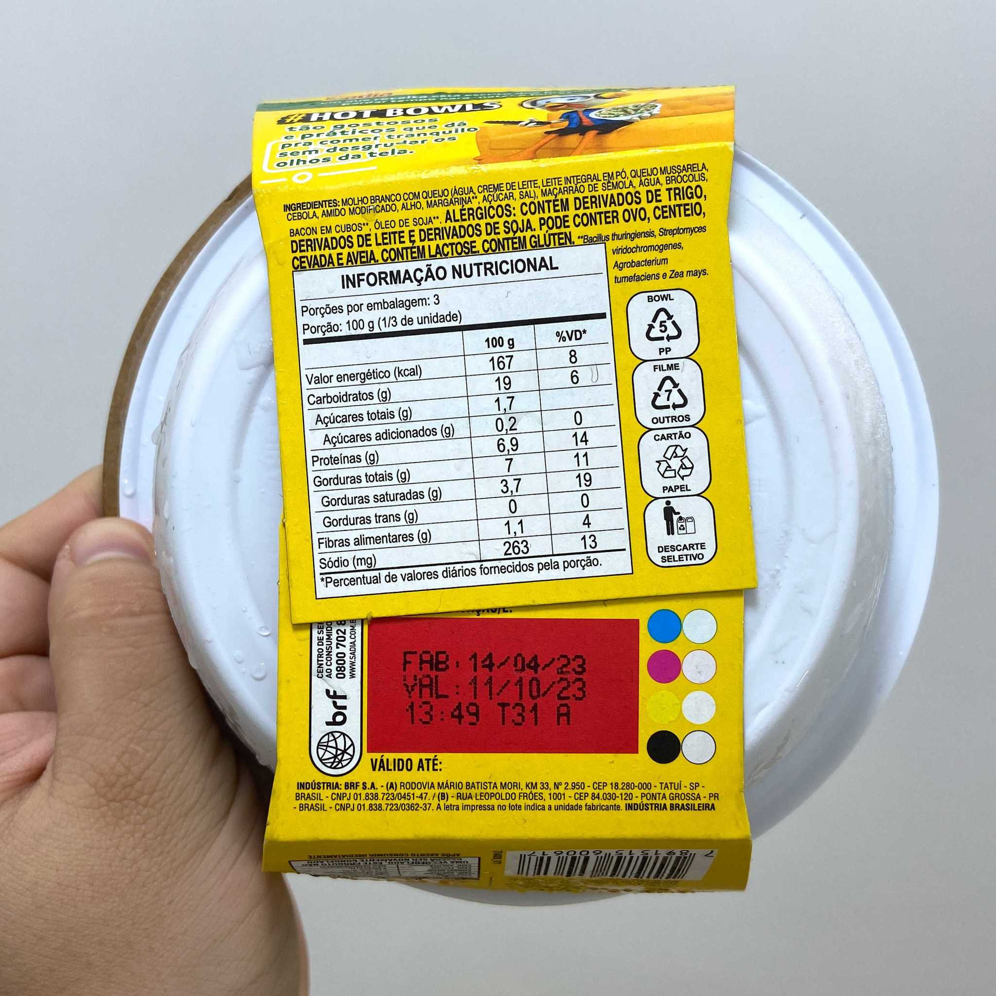 Novos Hot Bowls da Sadia (Carbonara, Mini Almôndegas, Brócolis com ...